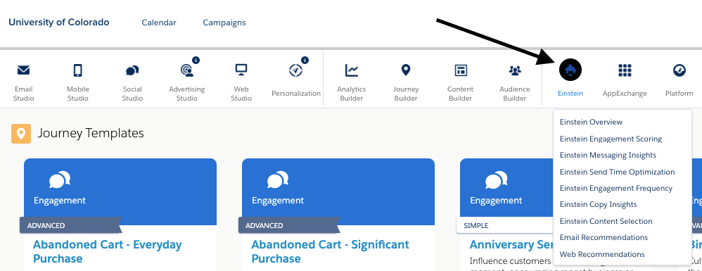 Marketing Cloud | Einstein Overview | University of Colorado Marketing Cloud | Einstein Overview | University of Colorado